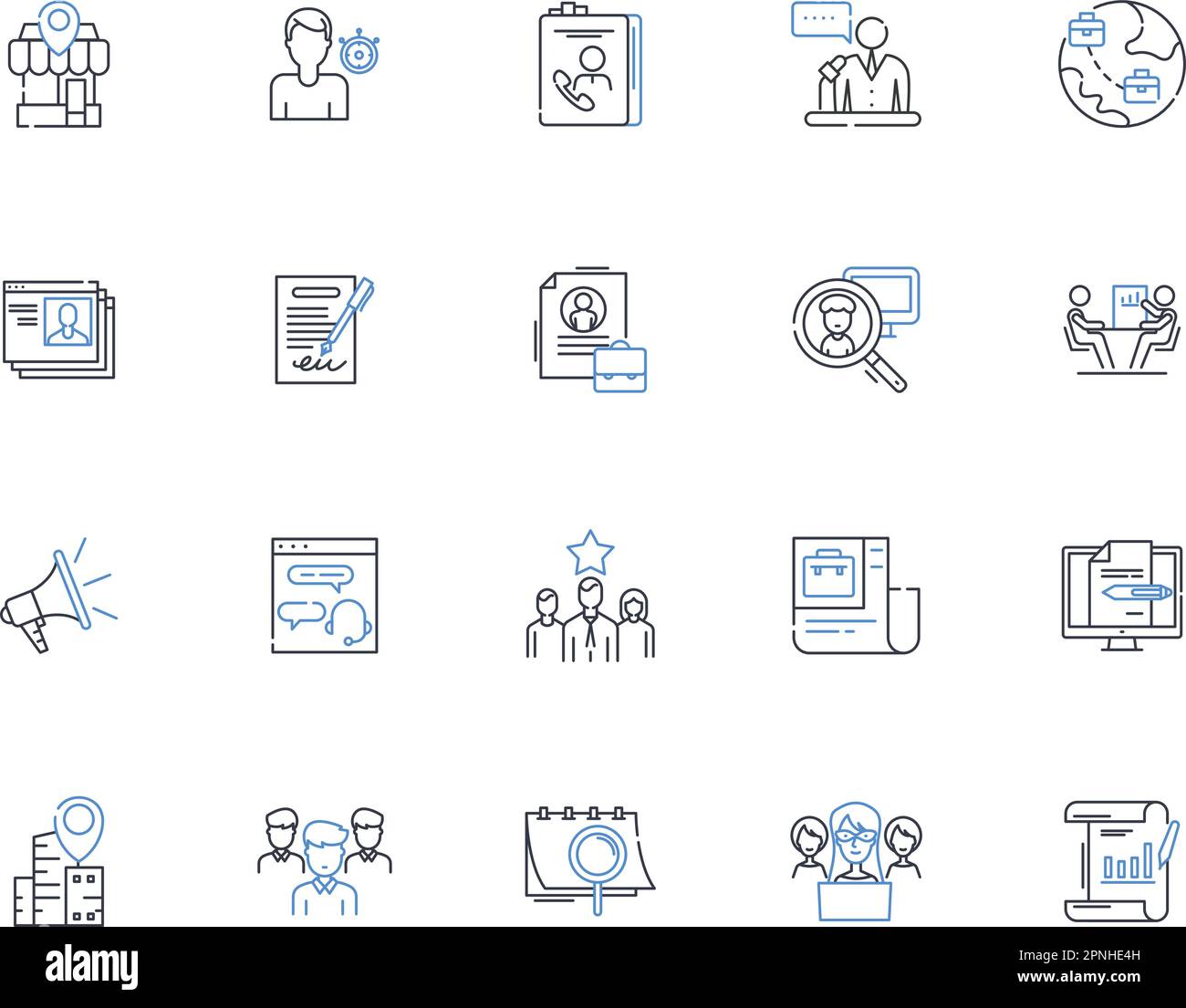 Human capital line icons collection. Talent, Skillset, Experience ...