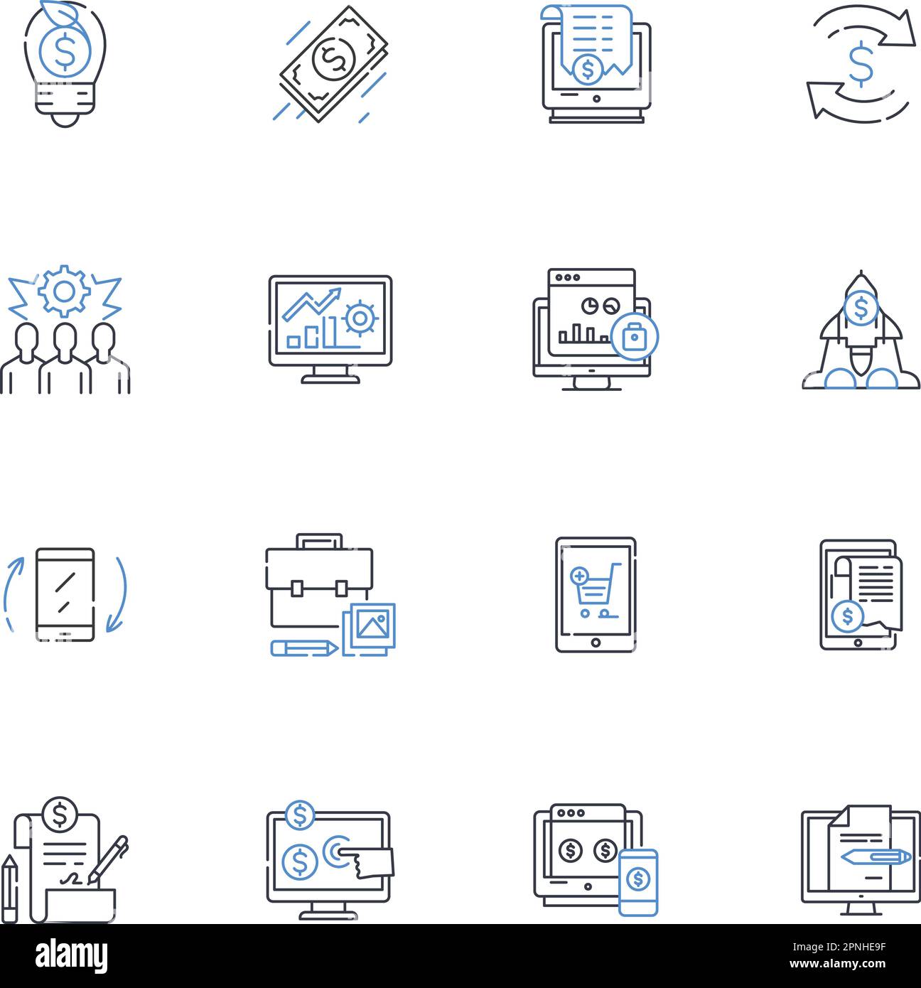Novel enterprise line icons collection. Disruption, Innovation, Novelty ...