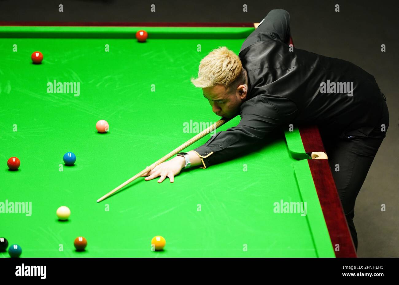 Noppon Saengkham during his match with Jack Lisowski during day five of ...