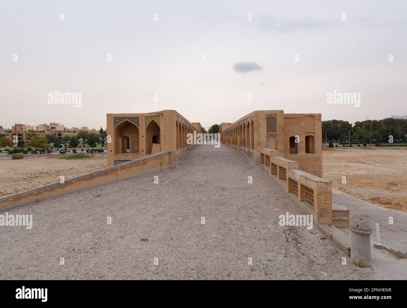 The Khaju Bridge on the Zayanderud river in Isfahan, Iran Stock Photo ...