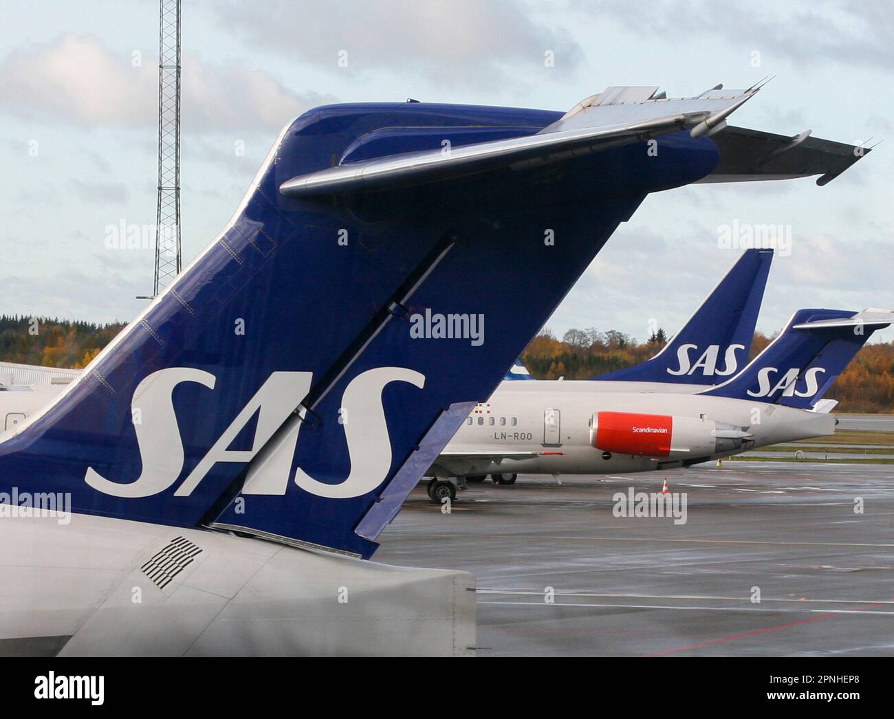 SAS AIRCRAFT at Arlanda Airport outside Stockholm Stock Photo - Alamy