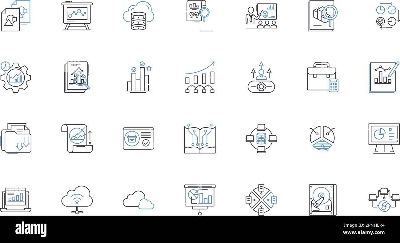 Growth and expansion line icons collection. Advancement, Expansion, Evolution, Progress ...
