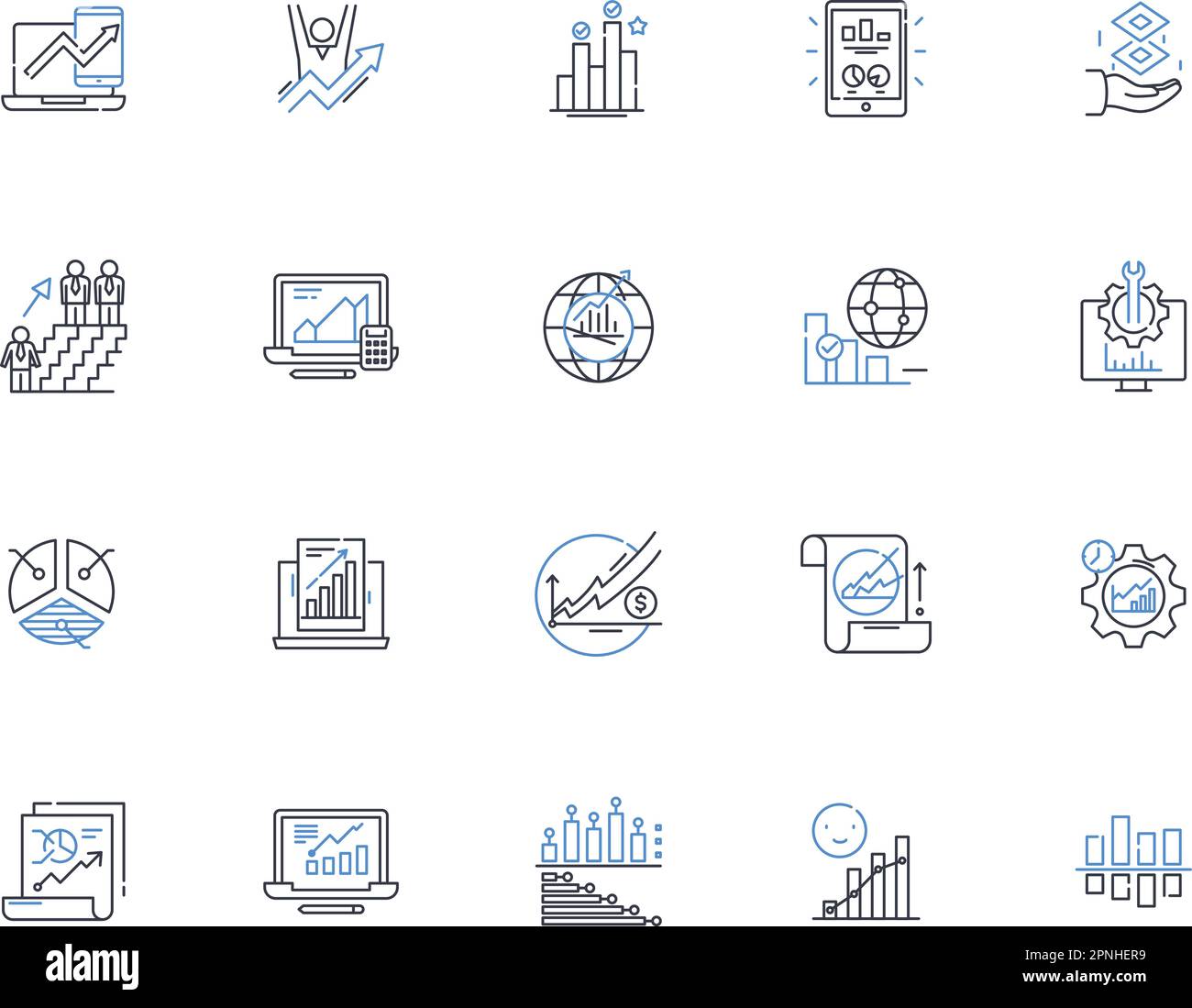 Valuation Line Icons Collection Appraisal Assessment Value Estimate