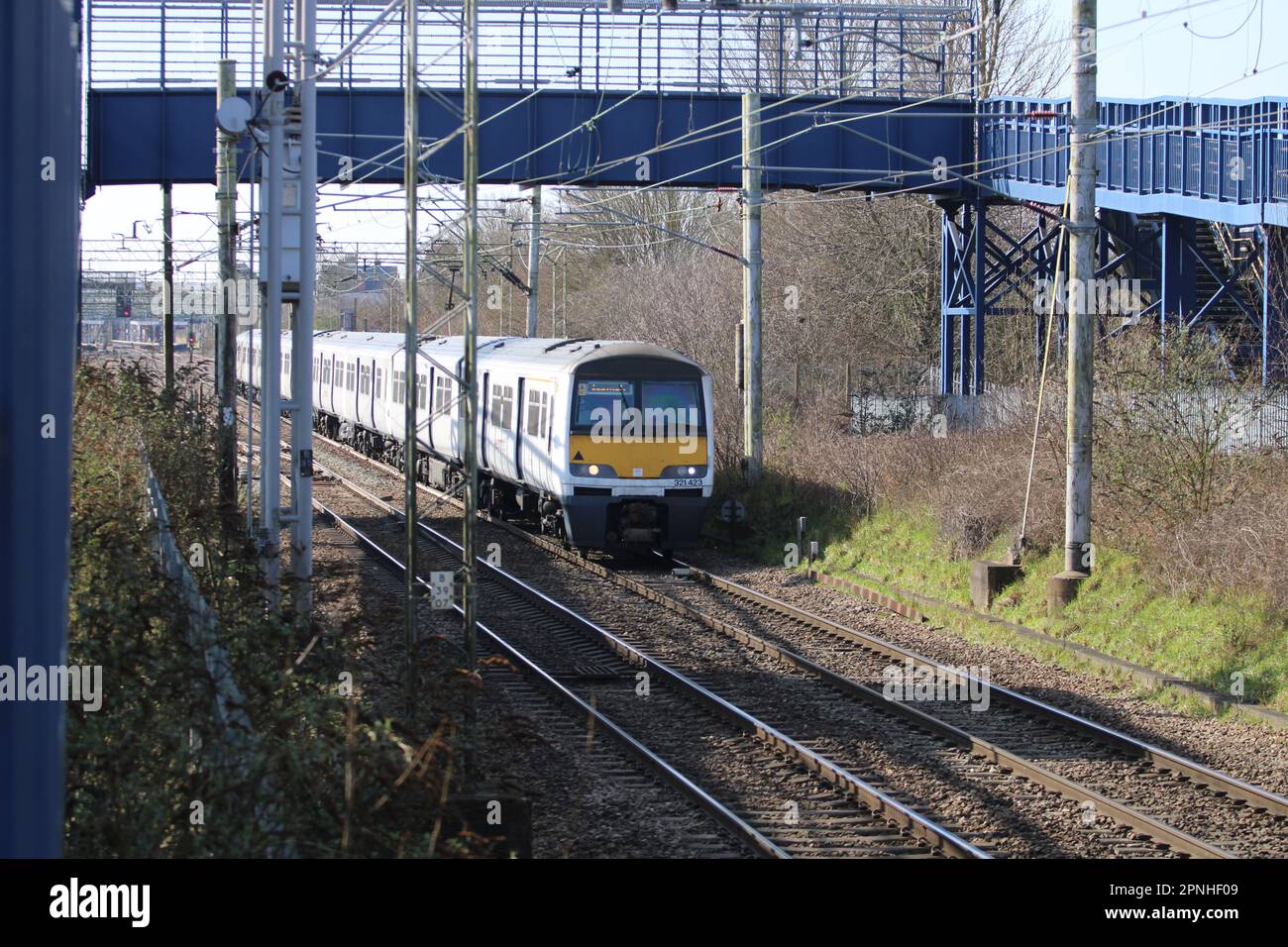Class 321 EMU on the Great Eastern Mainline near Witham station Stock ...