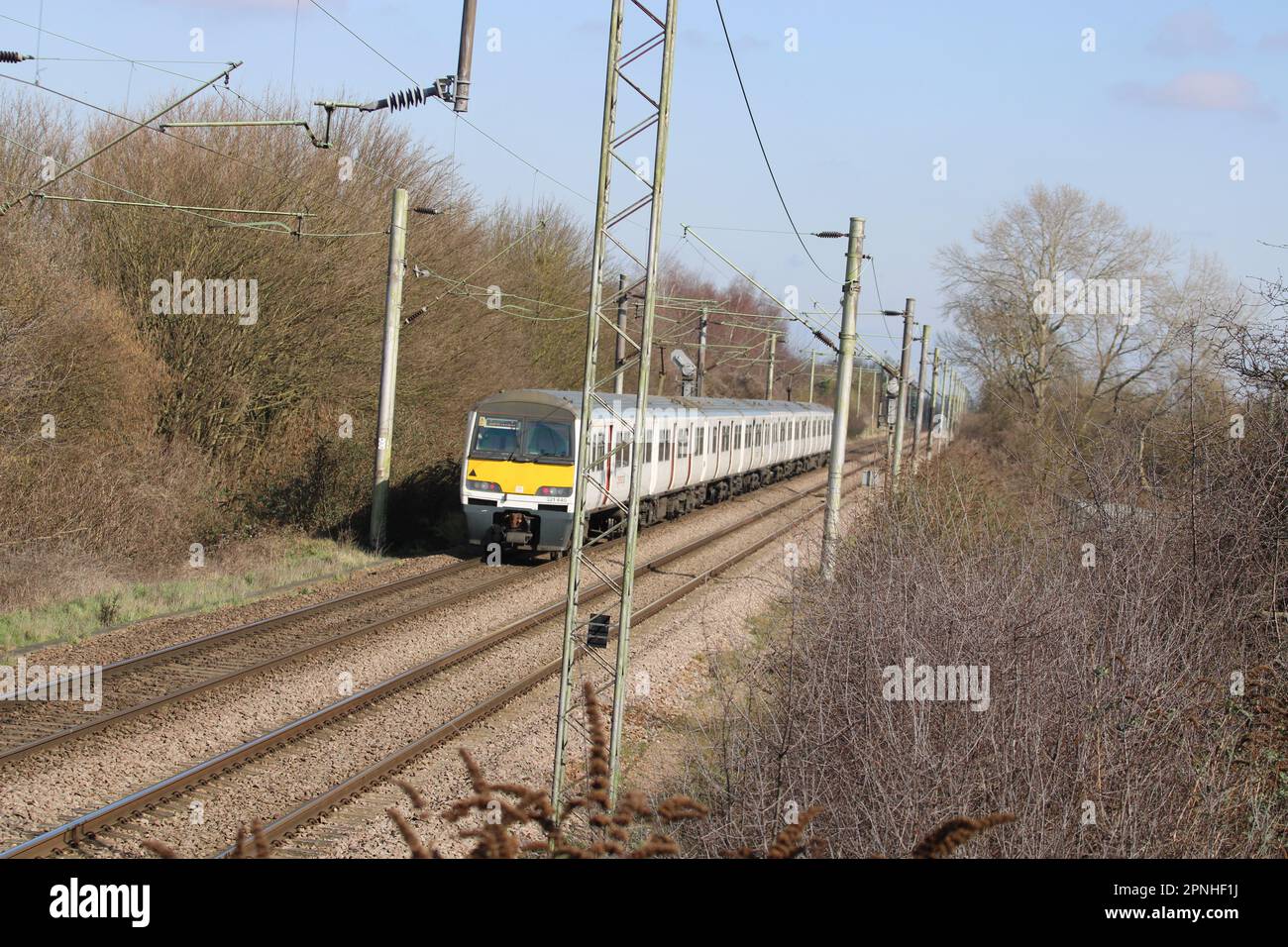 Class 321 EMU on the Great Eastern Mainline near Witham station Stock ...
