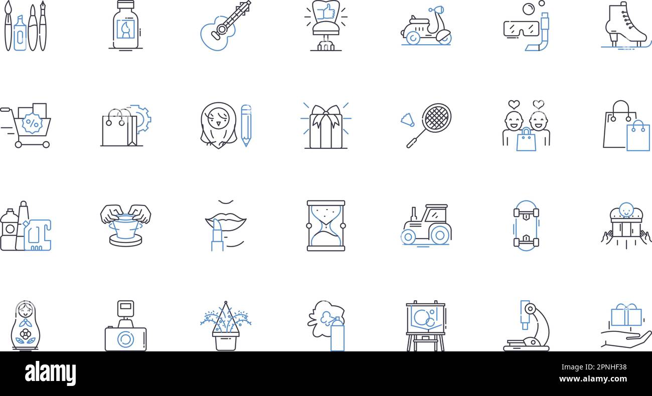 Customer service line icons collection. Satisfaction, Responsiveness ...