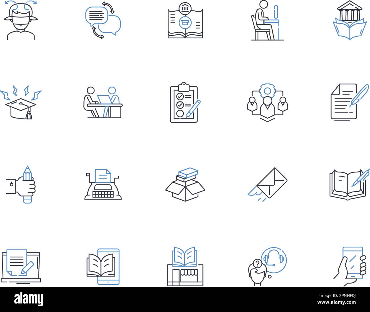 Aptitude advancement line icons collection. potential, aptitude, skill ...