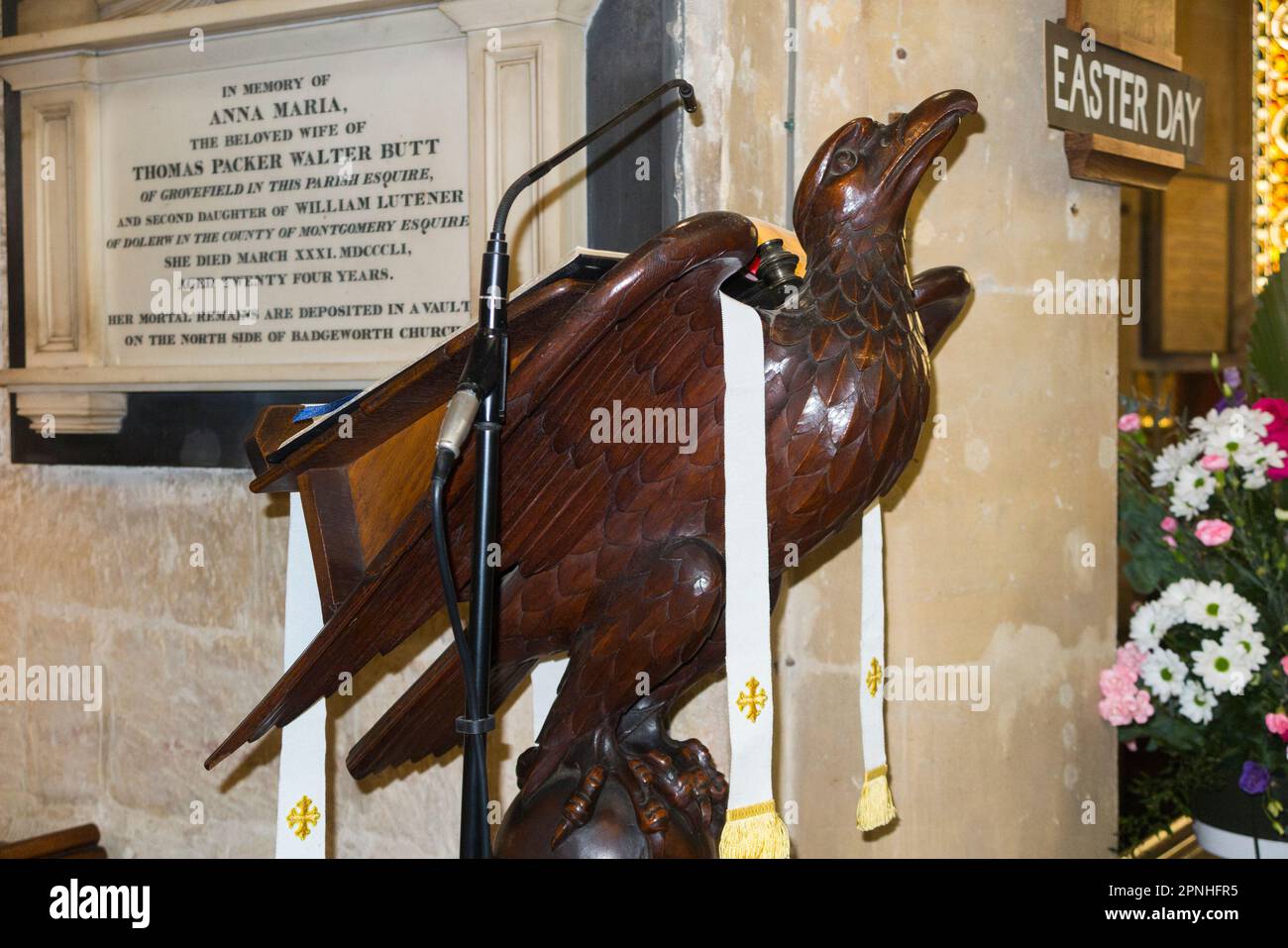 The lectern in the shape of an eagle, reading desk for holding the ...