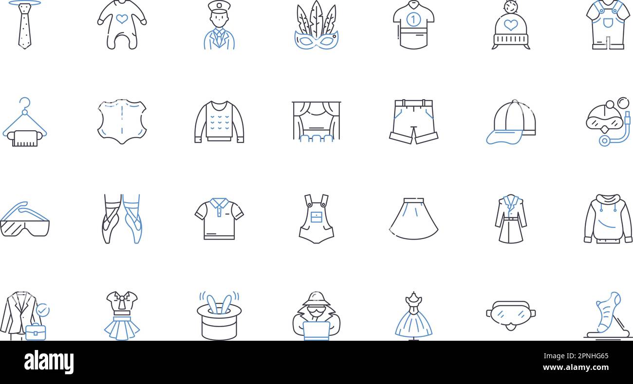 Dressing line icons collection. Fusion, Chic, Stylish, Casual ... Dressing line icons collection. Fusion, Chic, Stylish, Casual ...