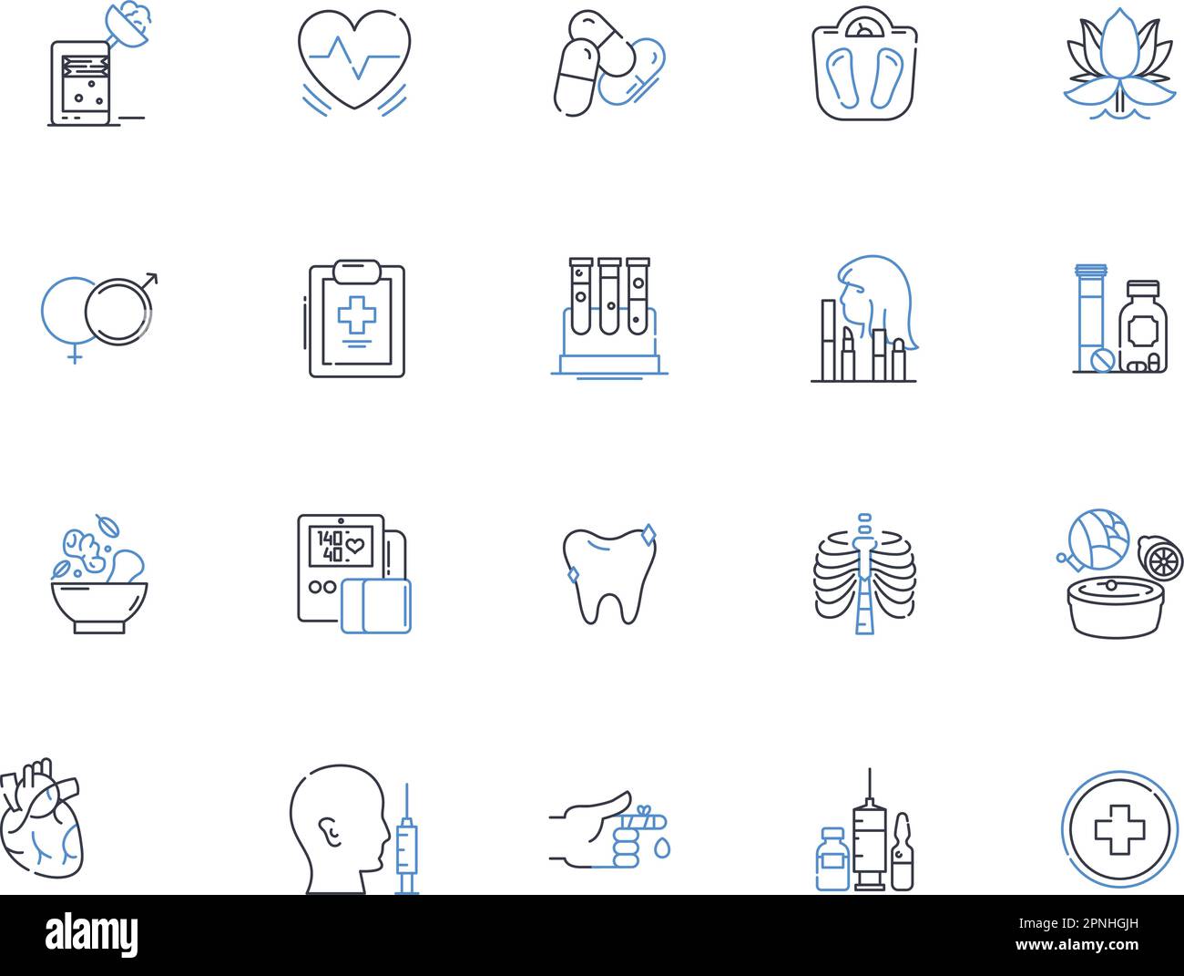 Geriatrics line icons collection. Aging, Elderly, Health, Independence ...
