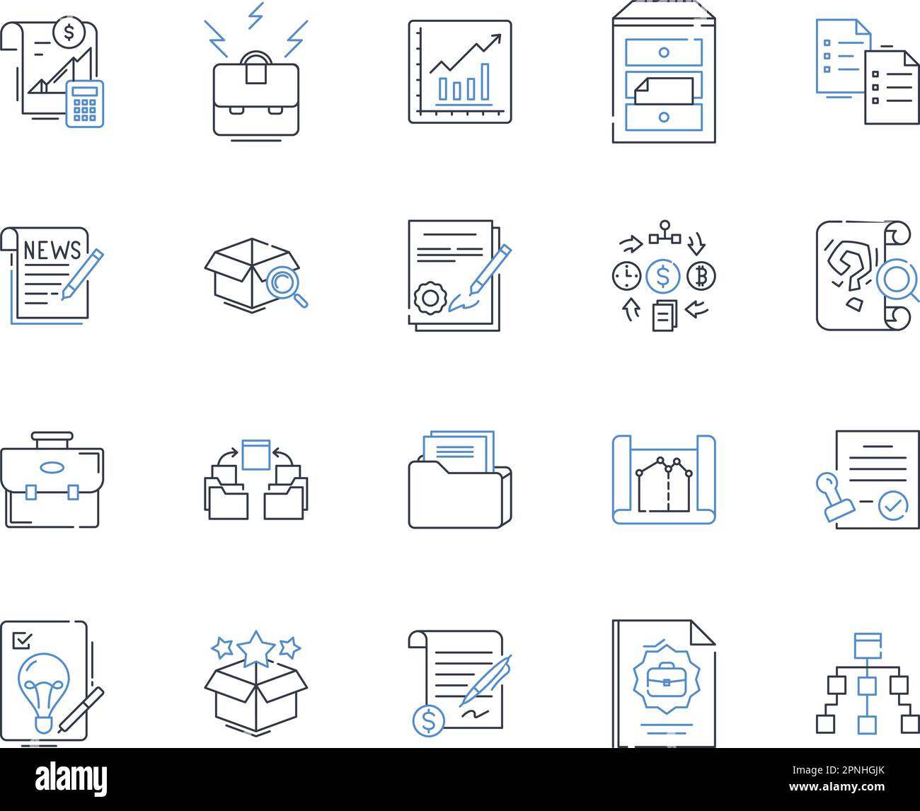 Transactions records line icons collection. purchase, sale, balance ...