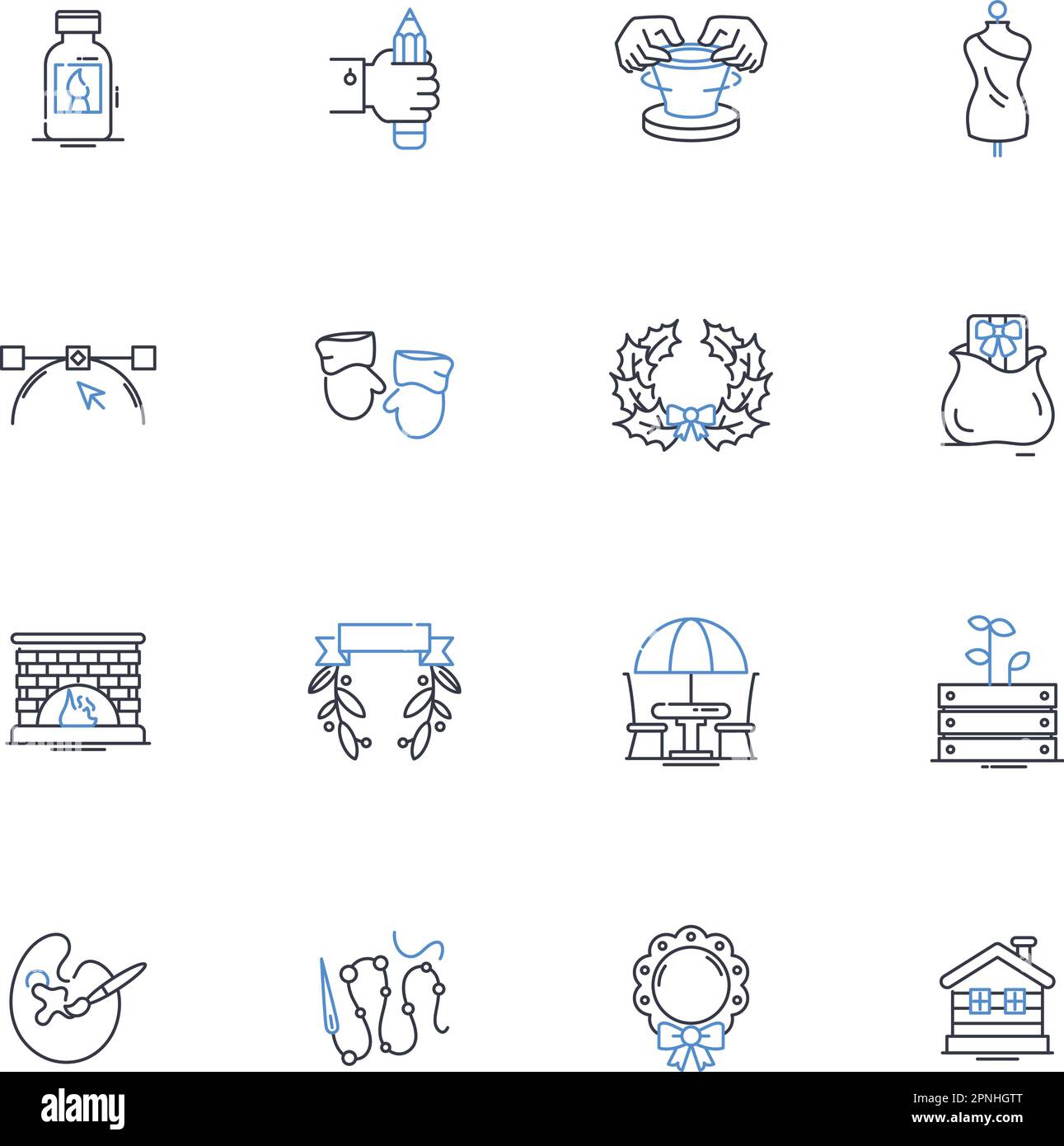 Self-made venture line icons collection. Entrepreneurship, Start-up ...