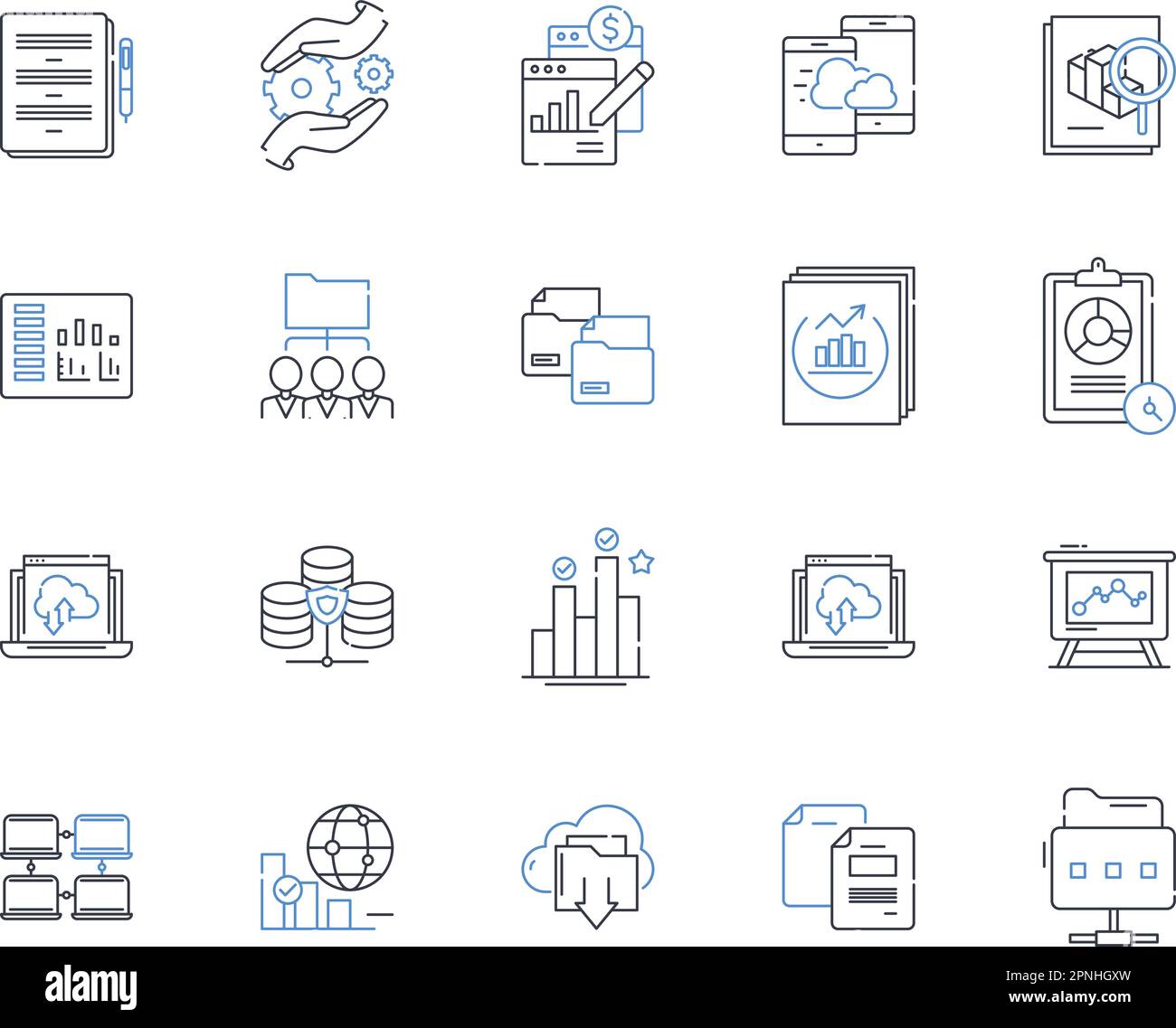 Analytics and apparatus line icons collection. Algorithm, Automation ... Analytics and apparatus line icons collection. Algorithm, Automation ...
