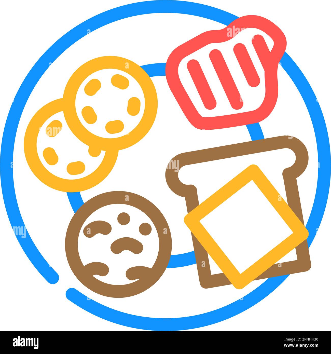 play food set toy baby color icon vector illustration Stock Vector ...