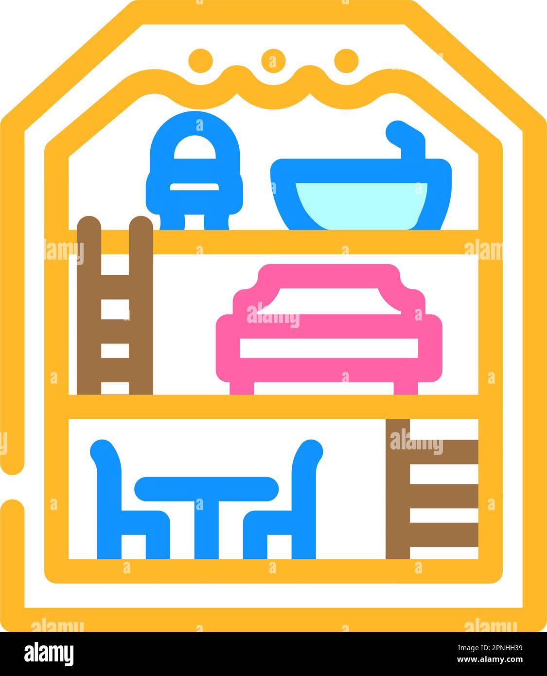 Dollhouse icon Stock Vector Images - Alamy