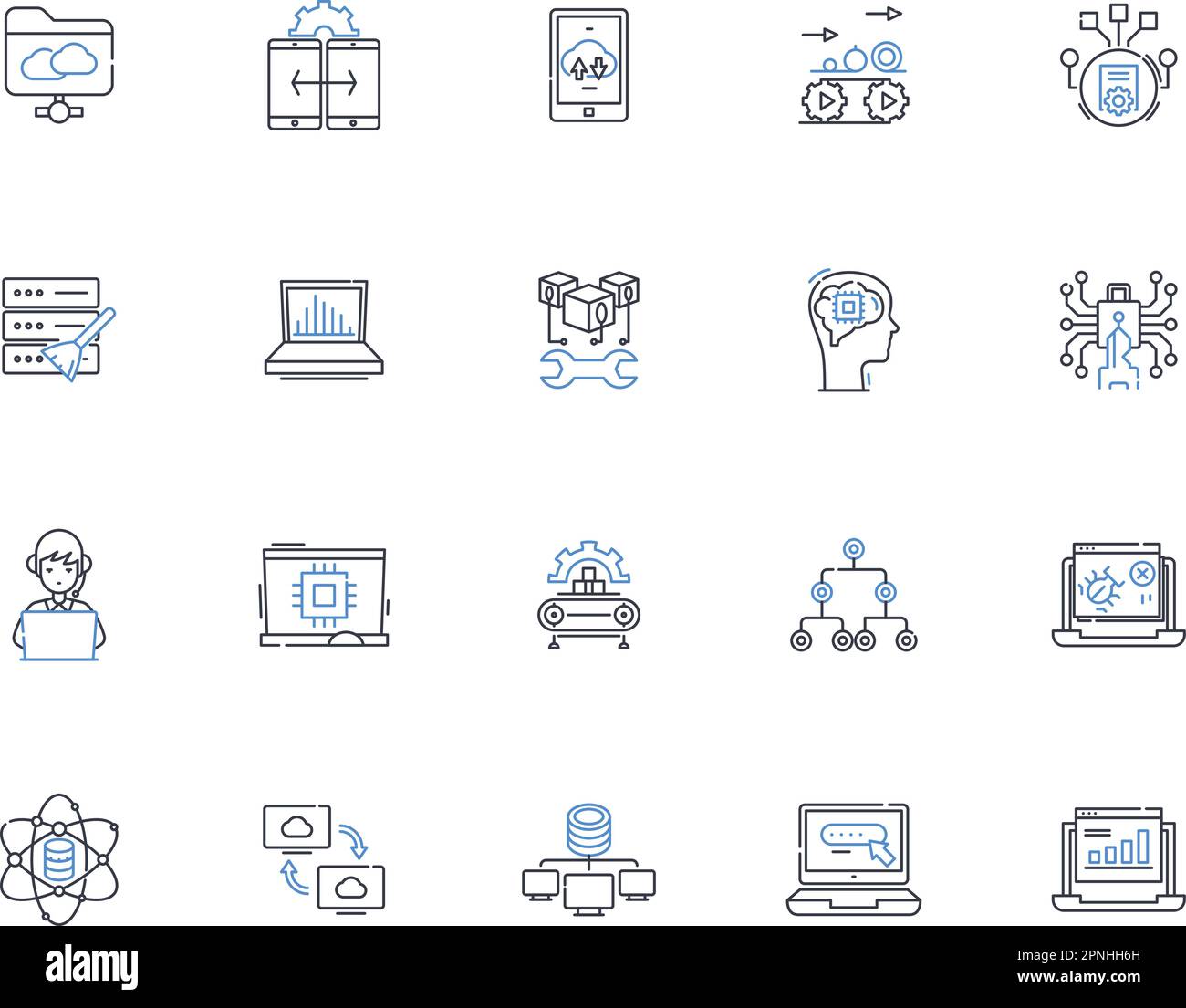 Digital symbols line icons collection. Code, Binary, Pixel, Unicode ... Digital symbols line icons collection. Code, Binary, Pixel, Unicode ...