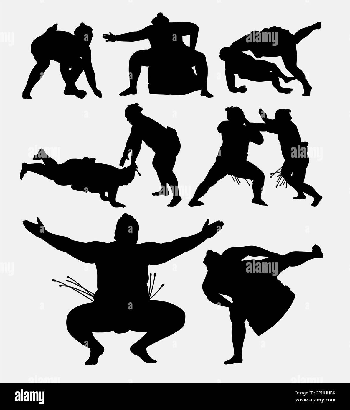 Sumo silhouette hi-res stock photography and images - Alamy