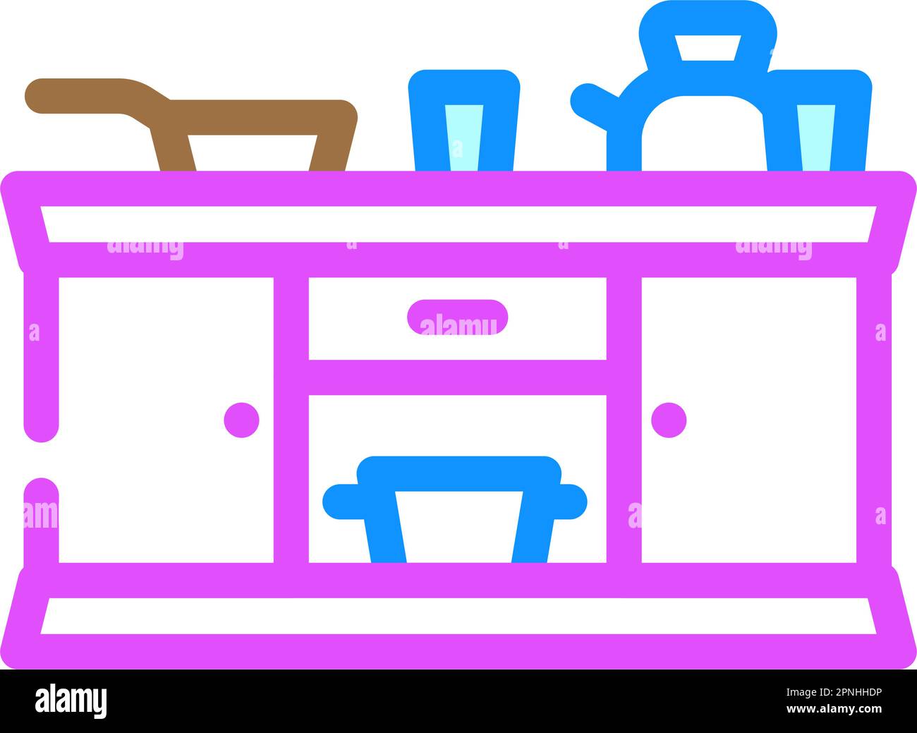 play kitchen toy child color icon vector illustration Stock Vector ...