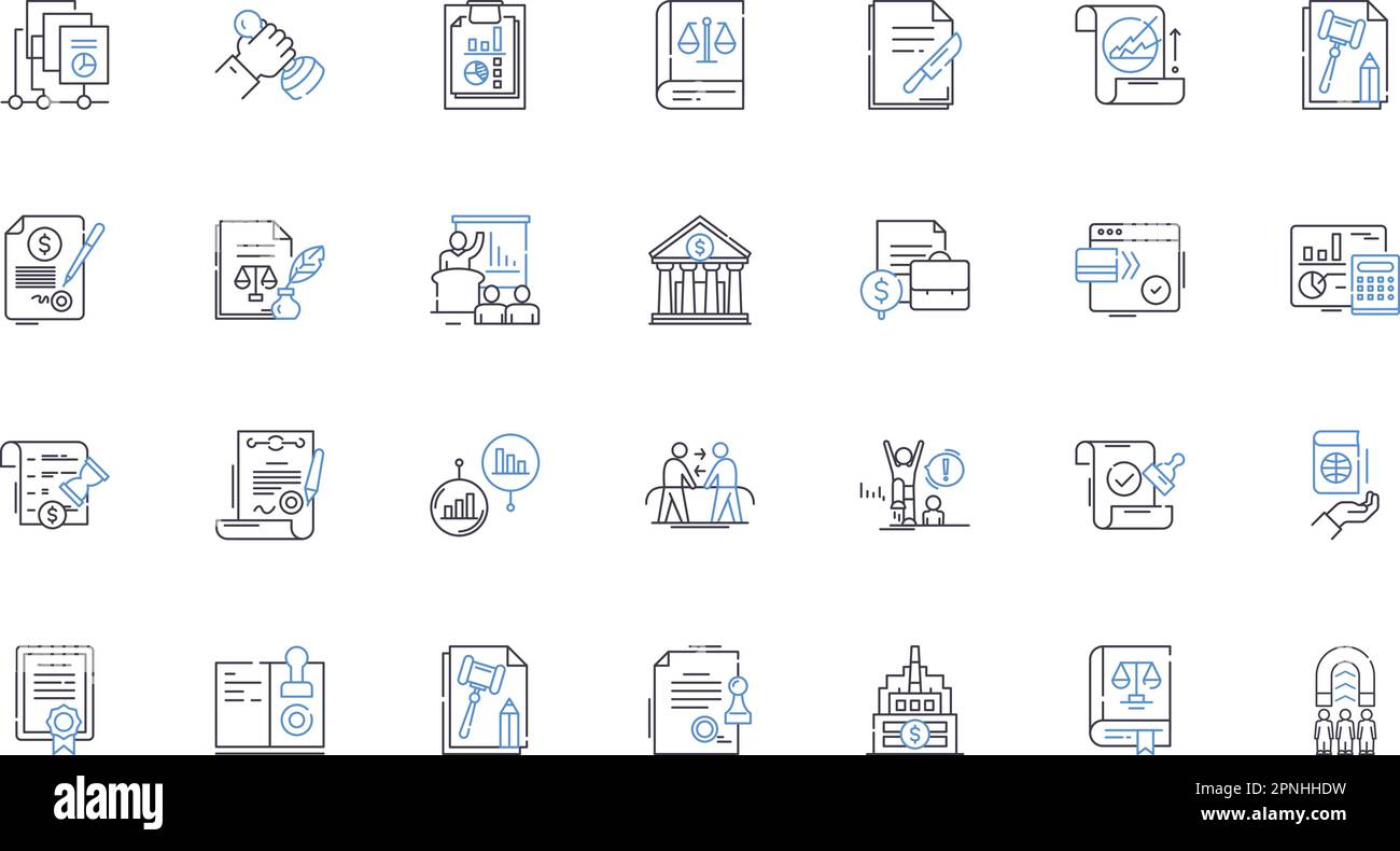 Commercial management line icons collection. Strategy, Planning ... Commercial management line icons collection. Strategy, Planning ...