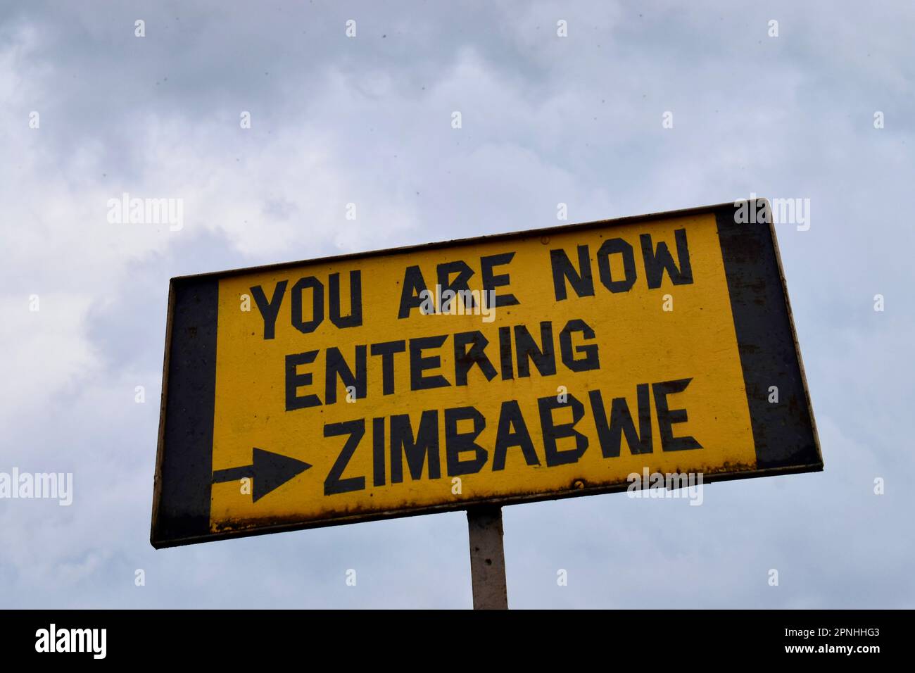 Border sign of Zimbabwe Stock Photo - Alamy