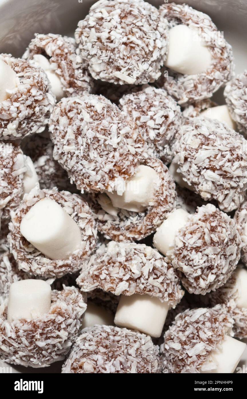 Traditional Sweets Candy Coconut Mushrooms Stock Photo - Alamy