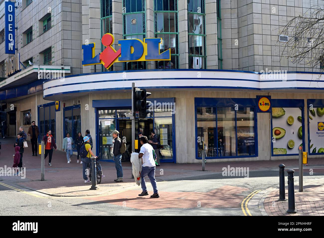 Outside a Lidl discount store with sign, Bristol, England Stock Photo ...