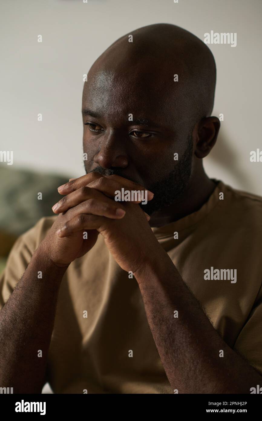 Sad man thinking something in hi-res stock photography and images - Alamy
