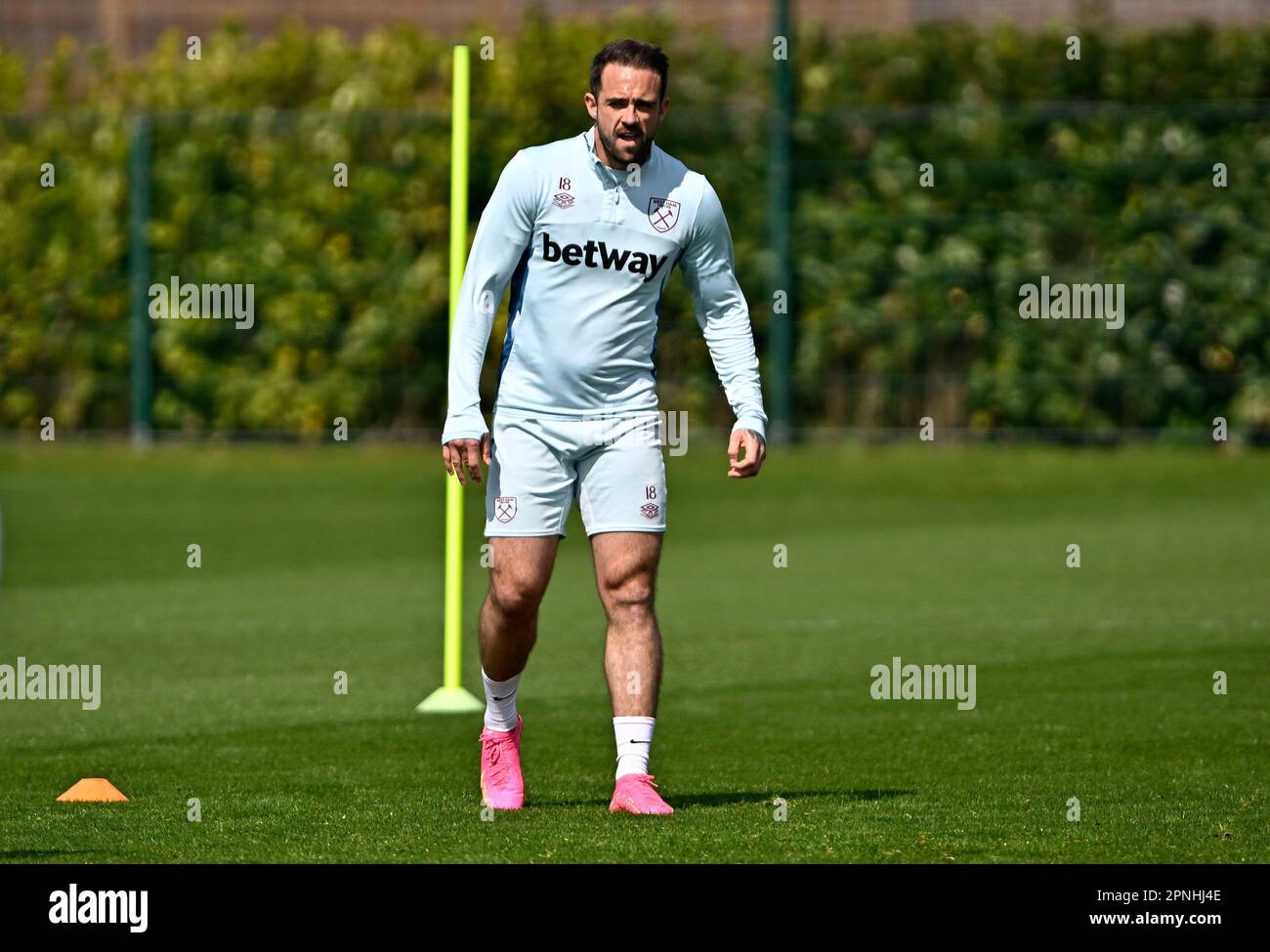 Romford East London, UK. 19th Apr, 2023. Danny Ings (West Ham) during ...