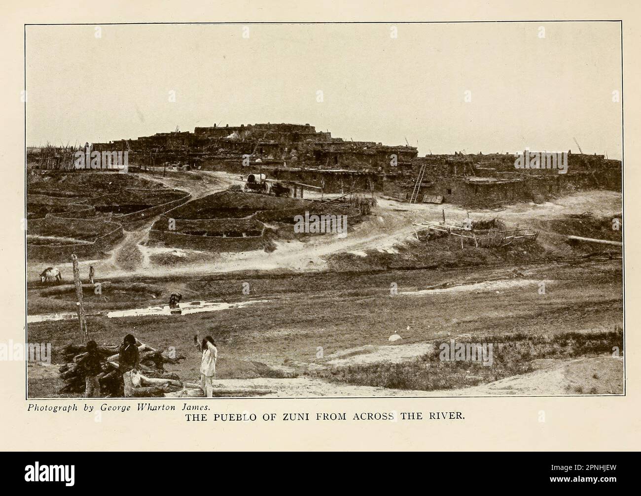 The Pueblo of Zuni from across the River from the book ' New Mexico ...