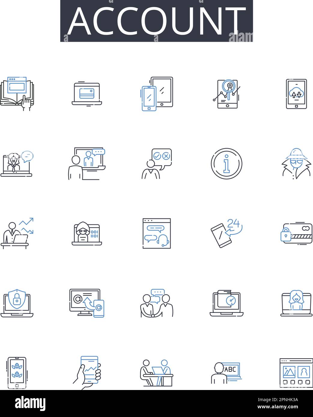 Account line icons collection. Balance Sheet, Financial Statement ... Account line icons collection. Balance Sheet, Financial Statement ...