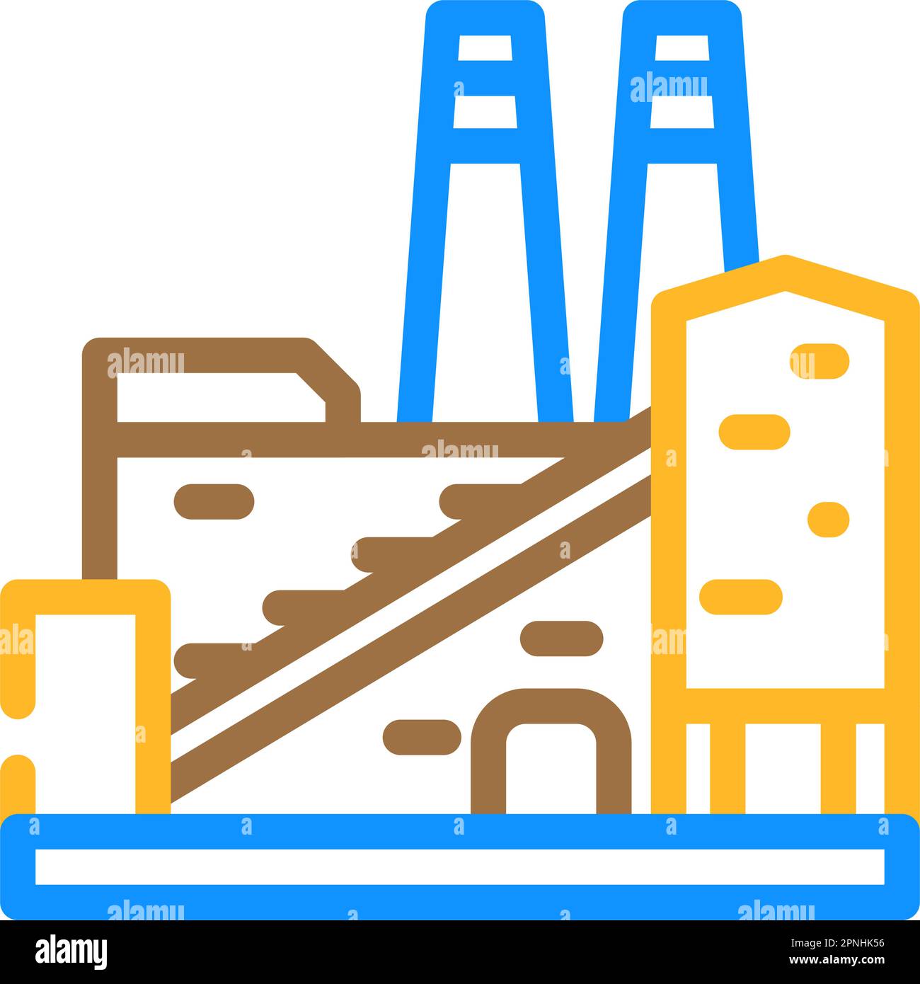 Old blast furnace Stock Vector Images - Alamy