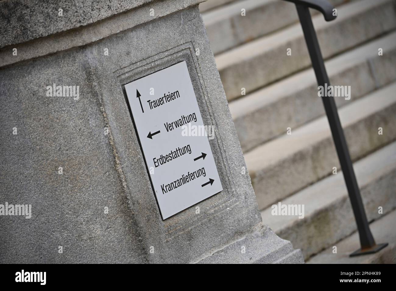 Munich, Deutschland. 19th Apr, 2023. Sign at the entrance to the north ...