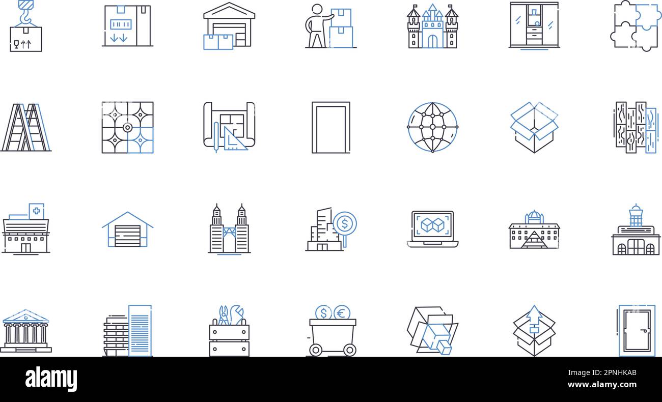 Formation line icons collection. Construction, Configuration ...