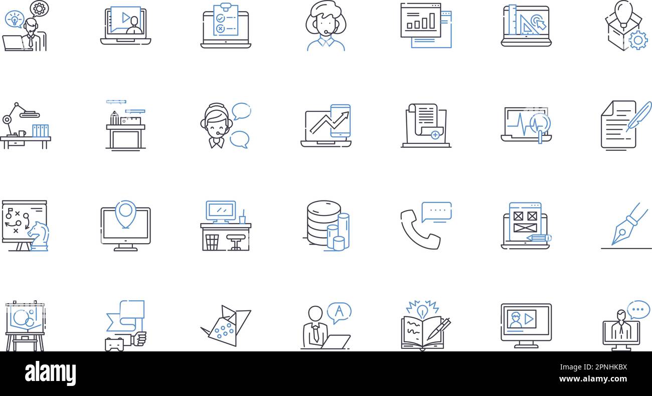 Leadership summit line icons collection. Summit, Leadership, Inspiring ...