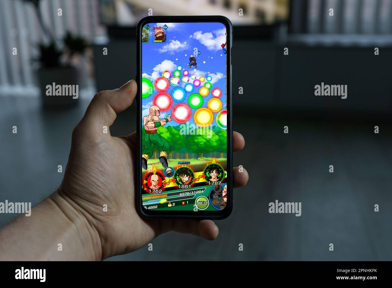 Playing Dragon ball z mobile game. Point of view gaming Dragon ball z ...