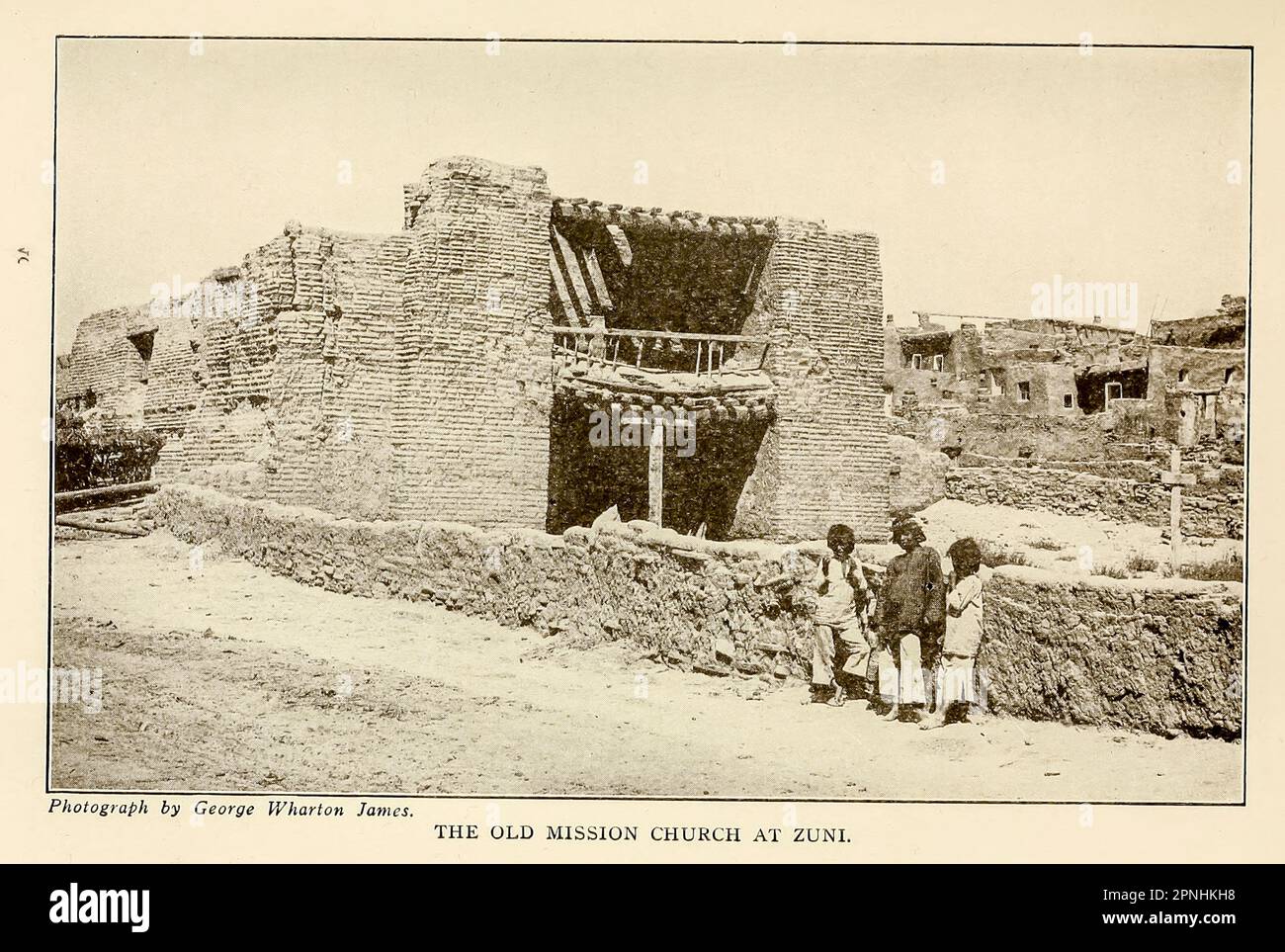 The Old Mission Church at Zuni from the book ' New Mexico, the land of ...