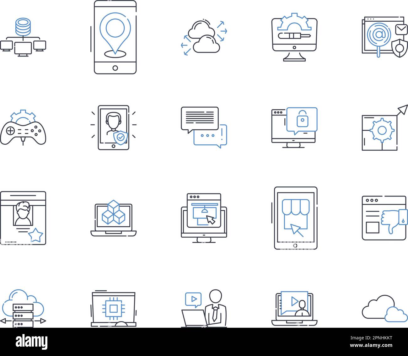 router line icons collection. Nerking, Wireless, LAN, Ethernet, Modem ... router line icons collection. Nerking, Wireless, LAN, Ethernet, Modem ...