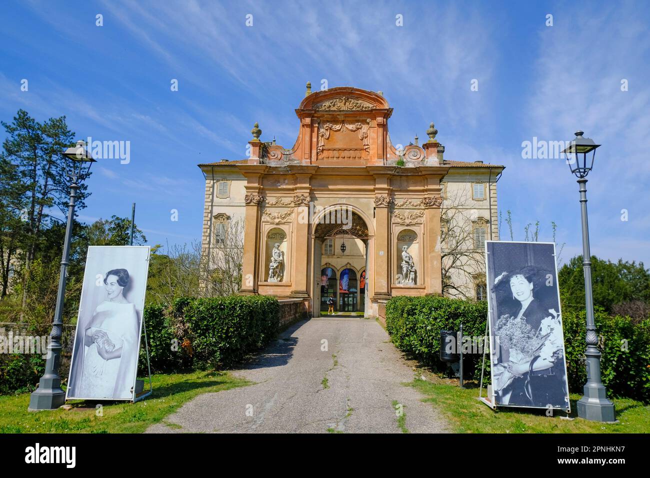 Facade of the National Museum of Giuseppe Verdi in Villa Pallavicino in ...