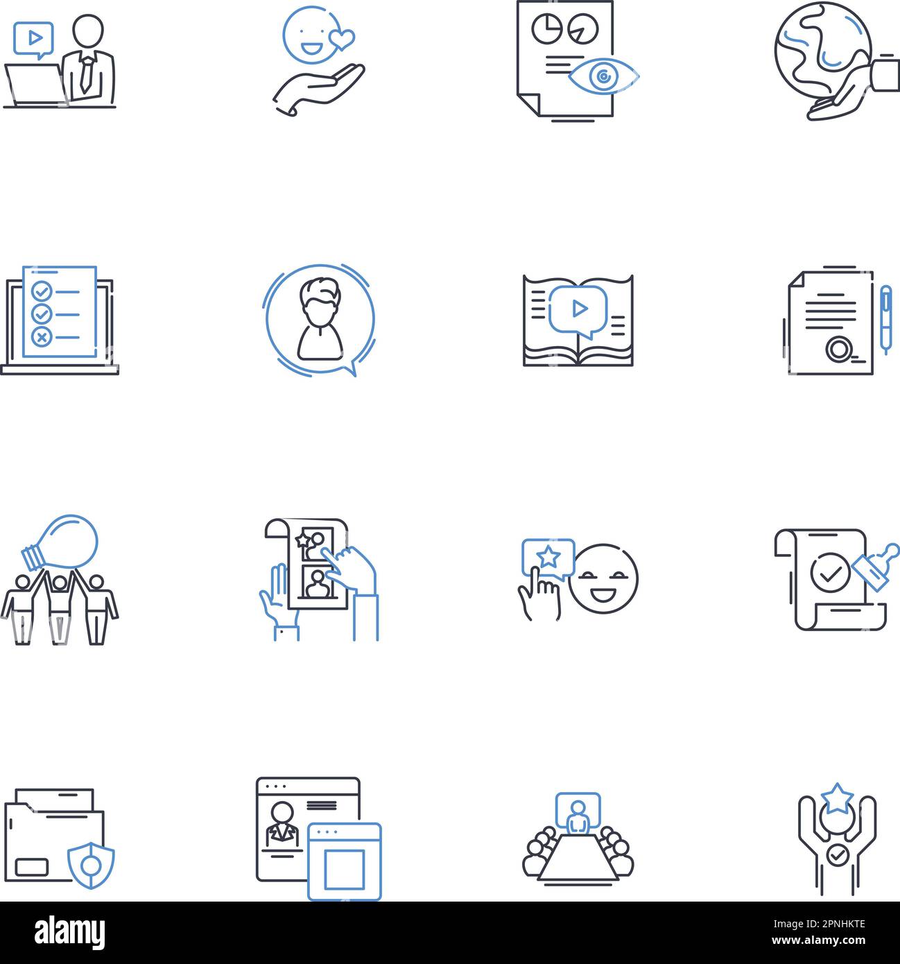 Thought sharing line icons collection. Inspiration, Reflection, Insight ...