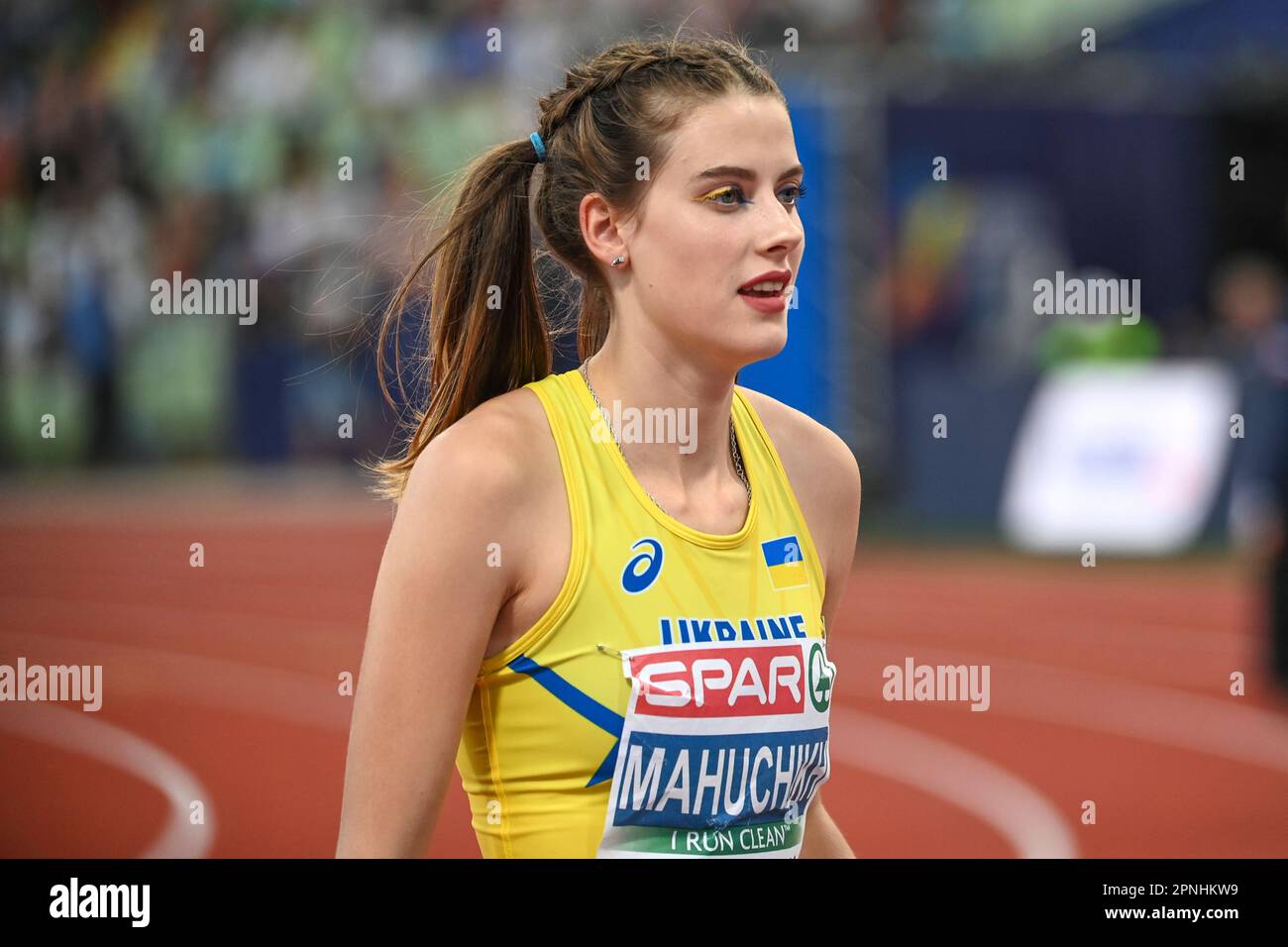 Yaroslava Mahuchikh (Ukraine). High Jump women. European Championships ...