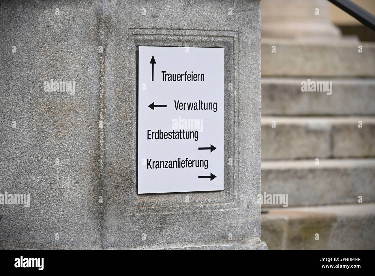 Munich, Deutschland. 19th Apr, 2023. Sign at the entrance to the North ...