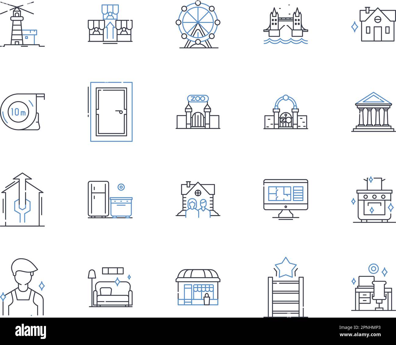 Household Chores line icons collection. Clean, Tidy, Laundry, Sweep ...