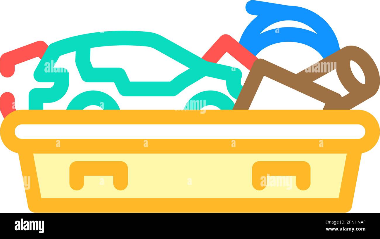 scrap steel steel production color icon vector illustration Stock ...