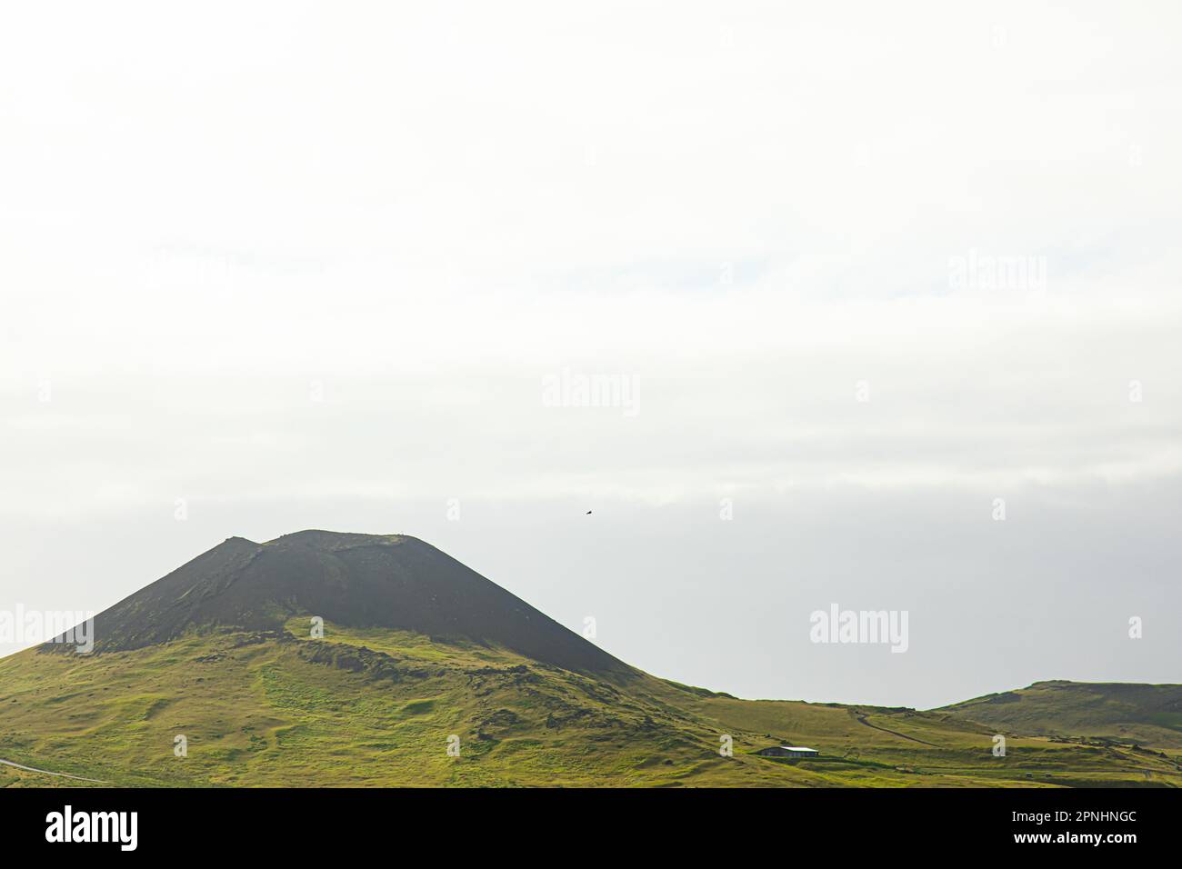 The volcanic cone named Eldfell just over 200 metres (660 ft) high on ...