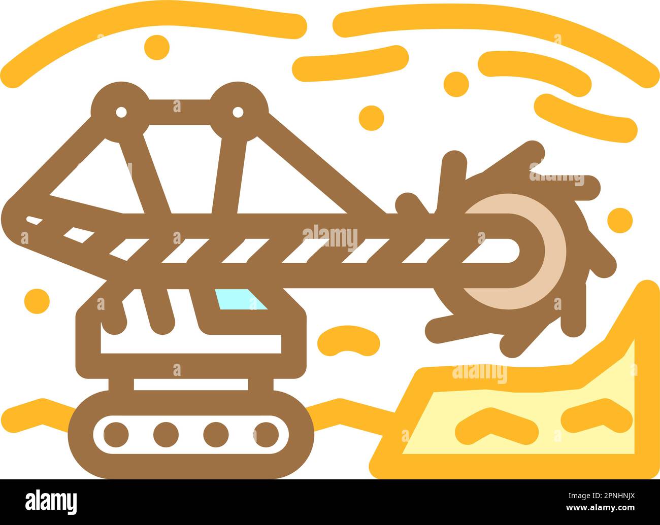 open pit mine steel production color icon vector illustration Stock ...