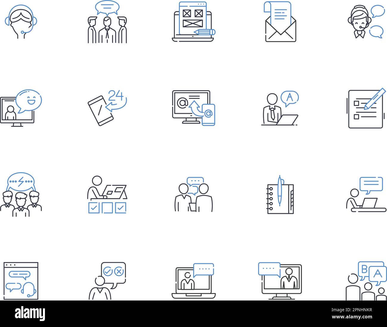 Reaching out line icons collection. Connection, Outreach, Assistance ...