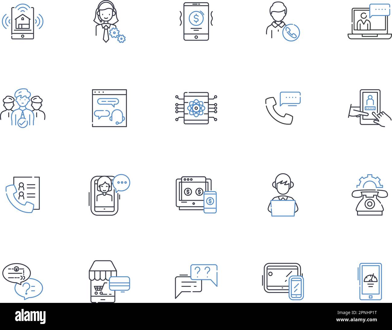 Wireless line icons collection. Bluetooth, WiFi, Cellular, Radio, NFC ... Wireless line icons collection. Bluetooth, WiFi, Cellular, Radio, NFC ...