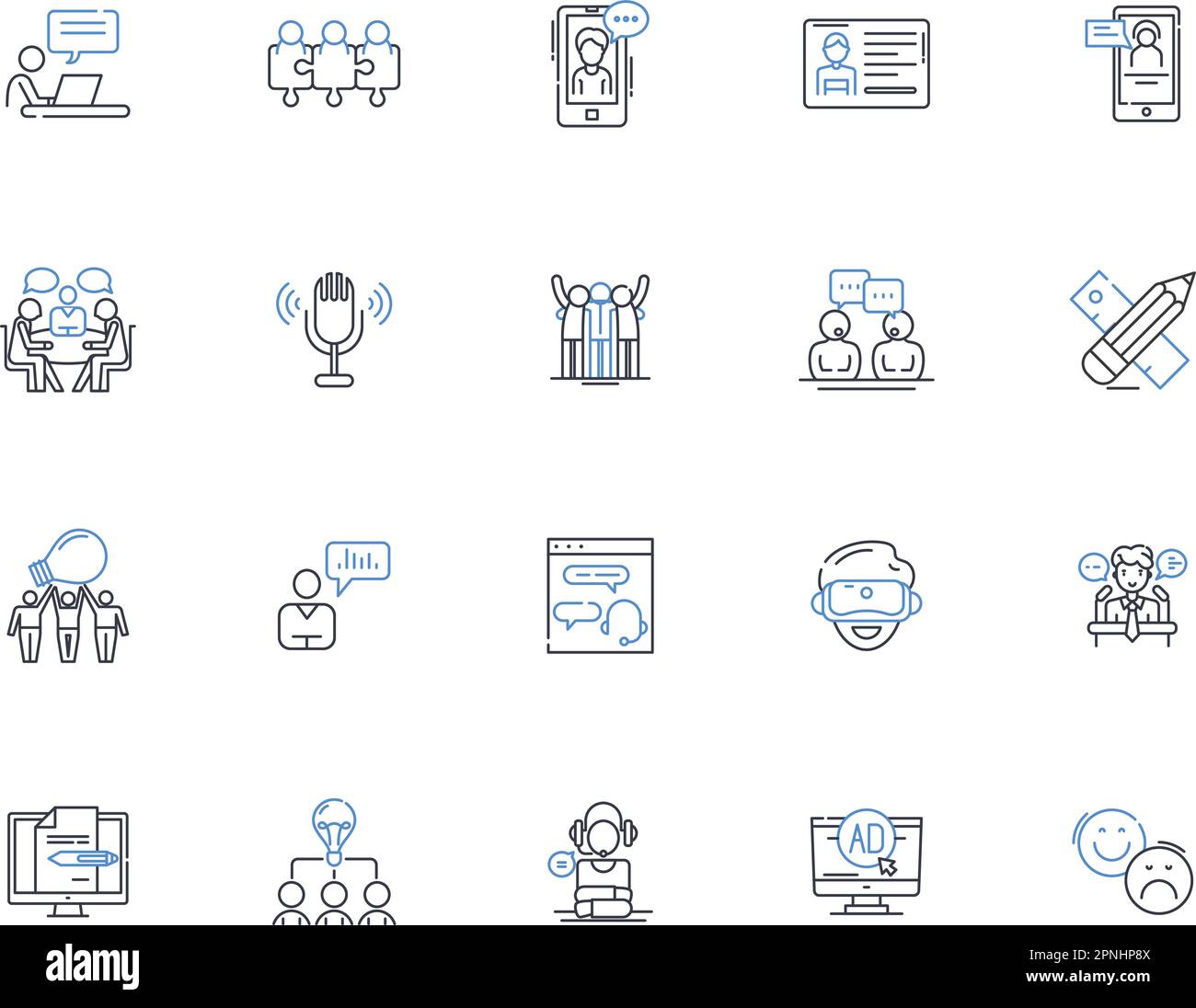 Transmitting line icons collection. Broadcasting, Sending, Relaying ...