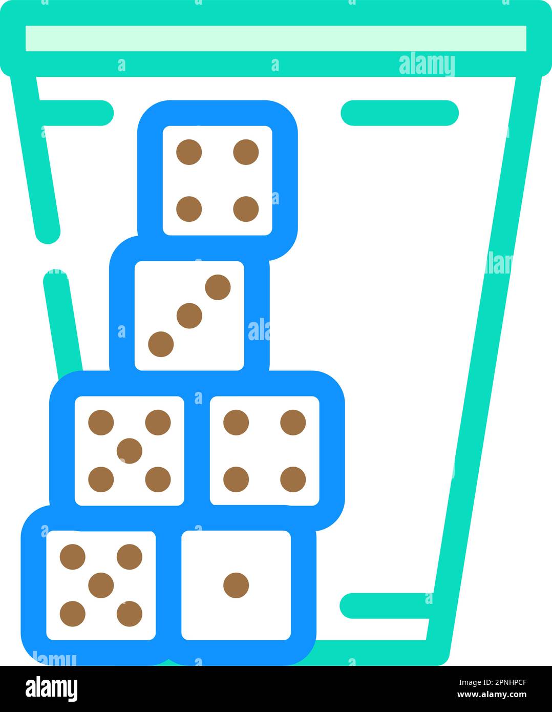 dice game board table color icon vector illustration Stock Vector Image ...