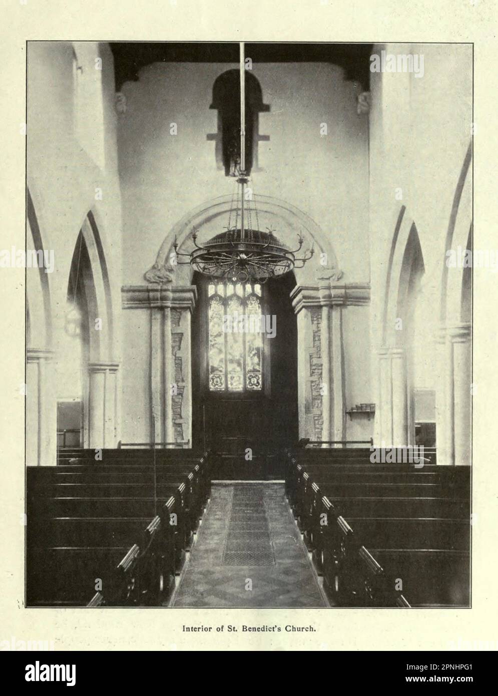 Interior of St. Benedict's Church from the book ' Homes and haunts of ...